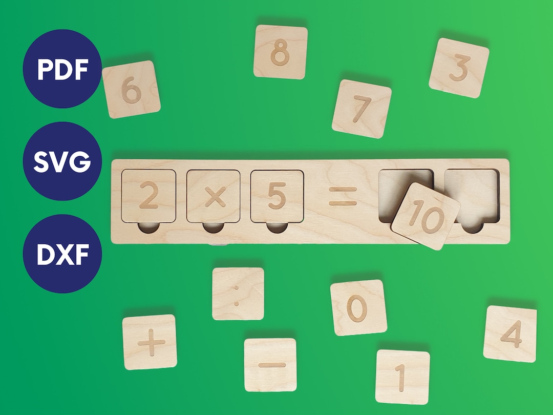Math Laser Cut File, Wood Math Board Laser Cut Toy Files, Laser Cut ...