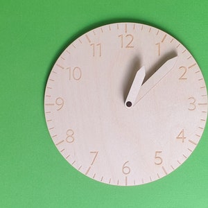 Wooden Learning Clock for Kids, Laser Cut Toy Files, Laser File ...