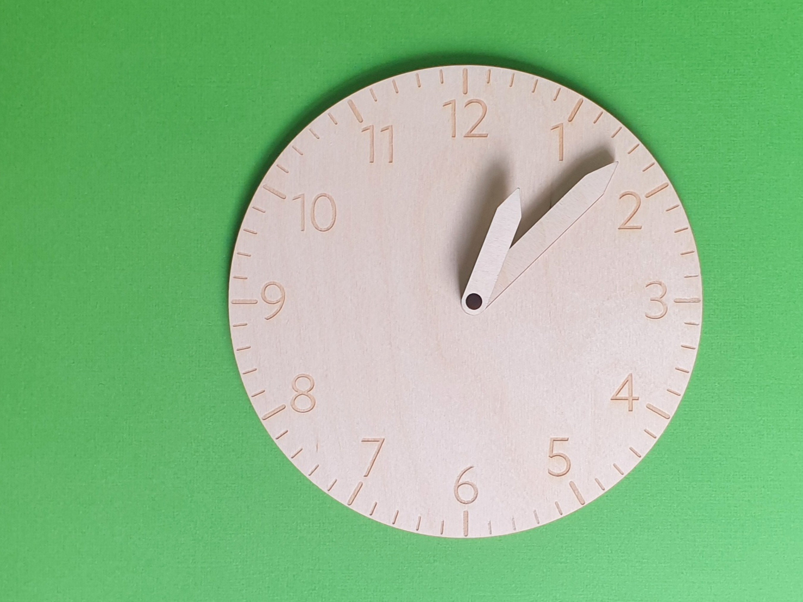 Wooden Learning Clock for Kids, Laser Cut Toy Files, Laser File ...
