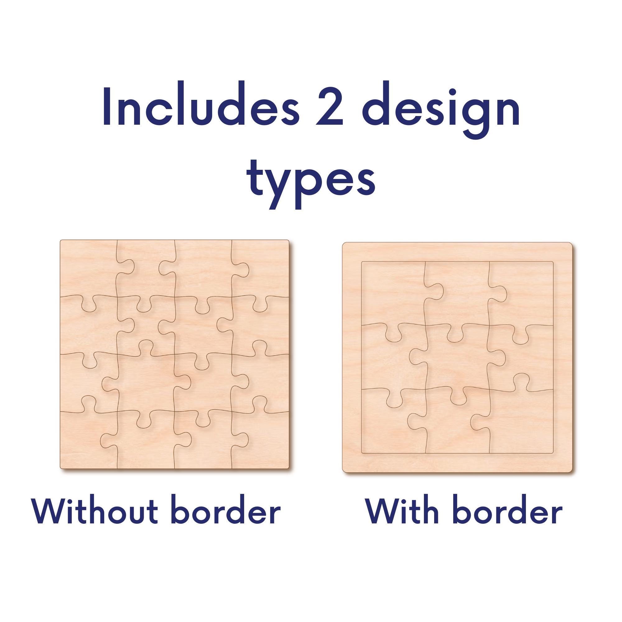 Laser Cut Puzzle Template Bundle, Puzzle SVG Templates, Laser Cut ...