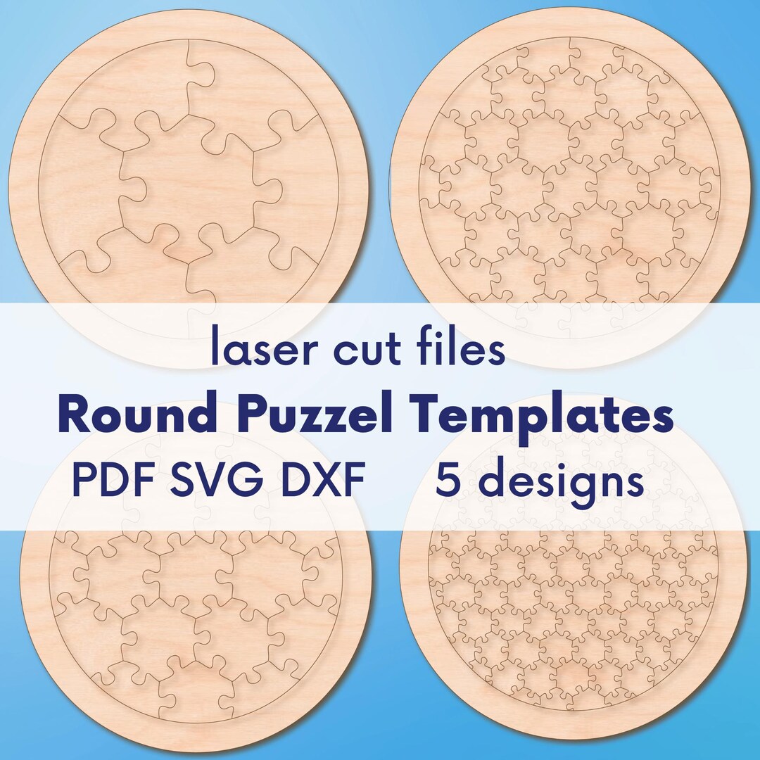 Puzzle SVG Files for Laser, Laser Cut Jigsaw File, Laser Cut Puzzle SVG ...