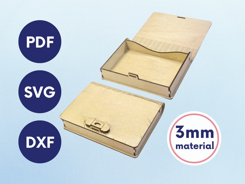 Laser Cut Book Box Svg, Book Box File, Laser Cut Box With Lid, Laser ...