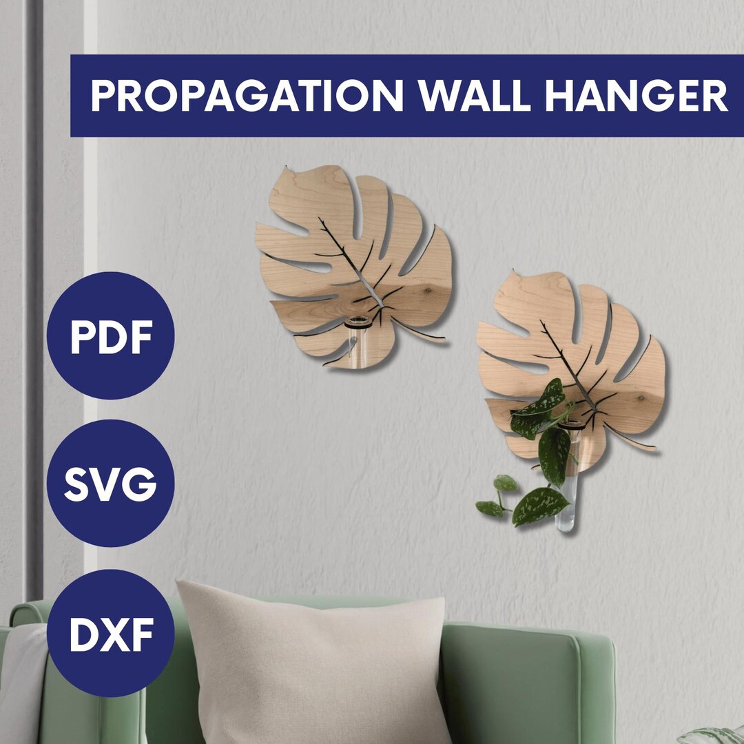 Monstera Test Tube Vase Files, Test Tube Holder Svg, Wood Vase Laser ...