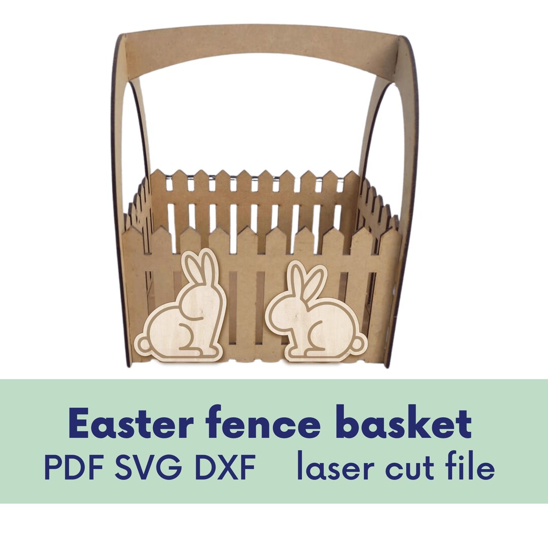 Easter Basket Svg Laser Cut File, Easter Basket Svg File Wood Laser ...