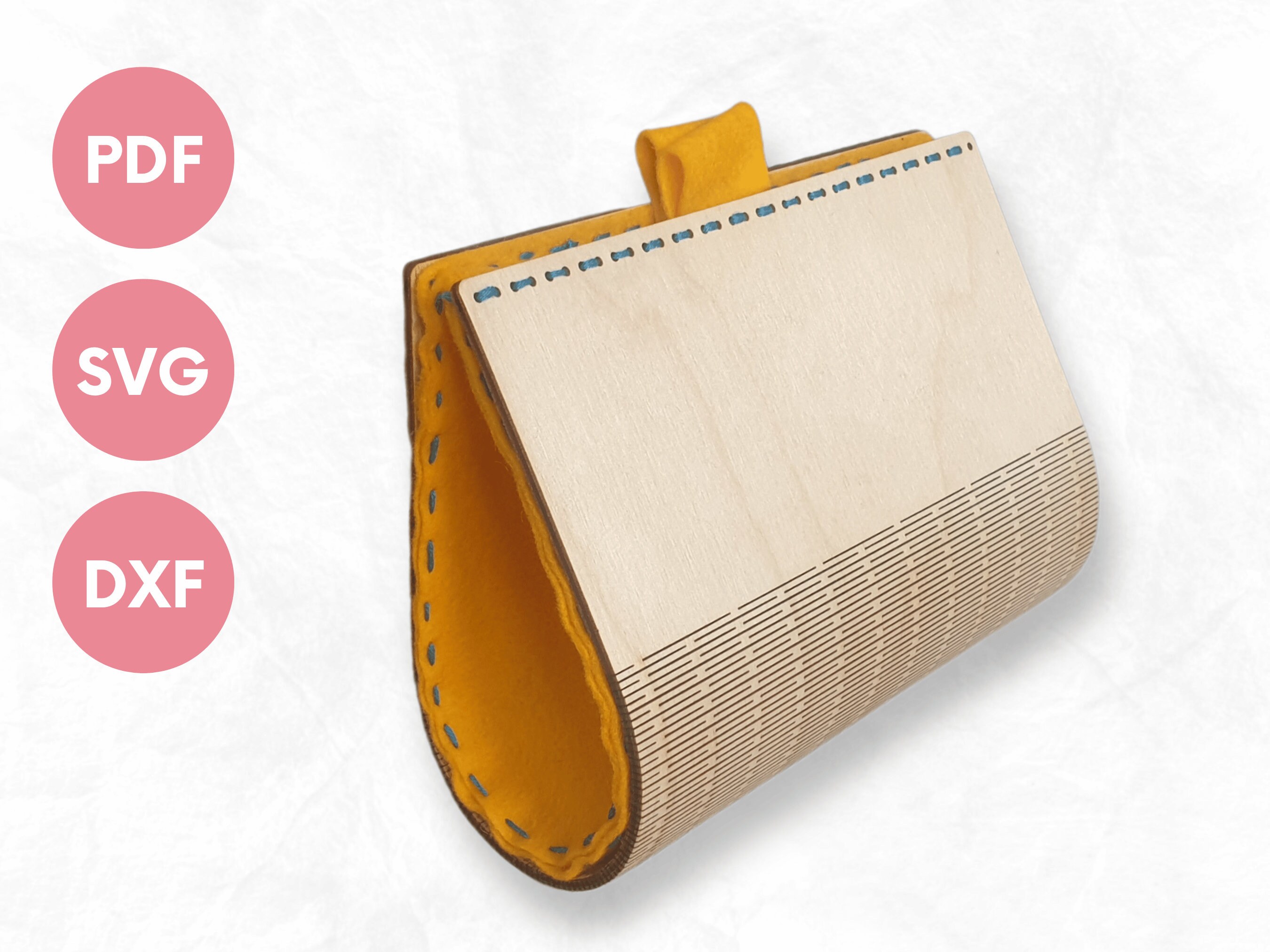 Wooden Purse Laser File, Living Hinge Svg, Wooden Bag Dxf, Laser Cut ...