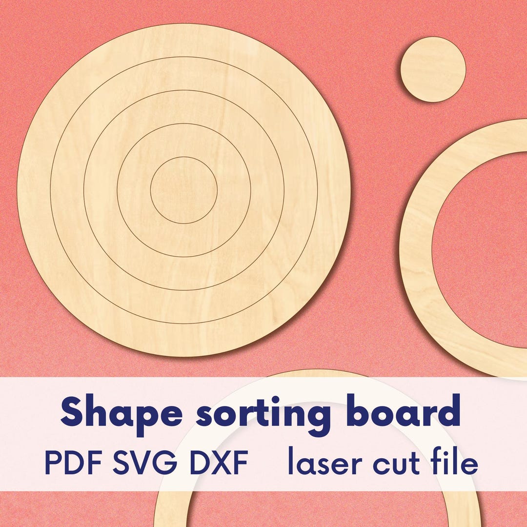 Shape Sorting Board Laser Cut Toy File, Wood Sorting Board Laser Cut ...