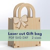 Laser Cut Hand Bag for Straps, Laser Cut Handbag Dxf, Wooden Purse ...