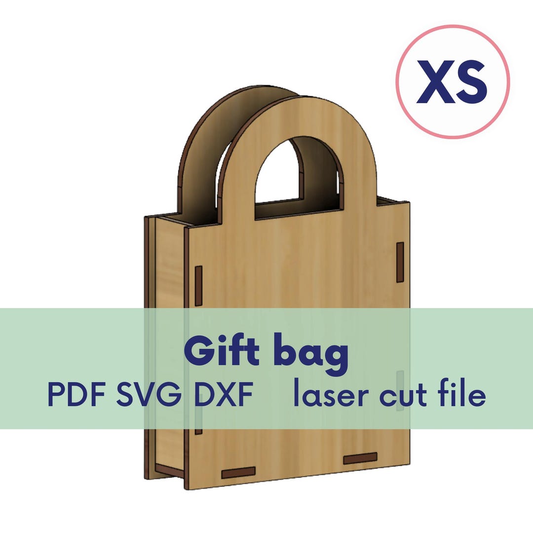 Laser Cut Gift Bag Template Svg, Laser Cut Bag Dxf, Wooden Purse Laser ...