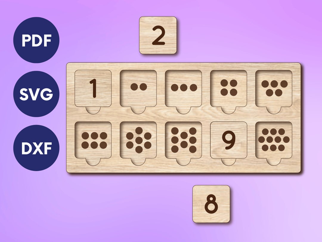 Math Puzzle Laser Cut File, Laser Cut Puzzle File, Wood Math Board ...
