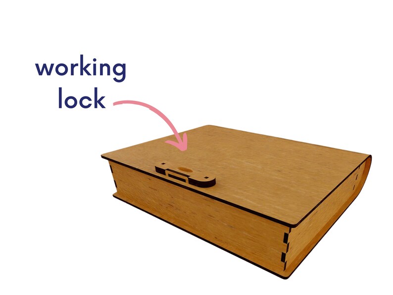 Laser Cut Book Box Svg, Book Box File, Laser Cut Box With Lid, Laser ...