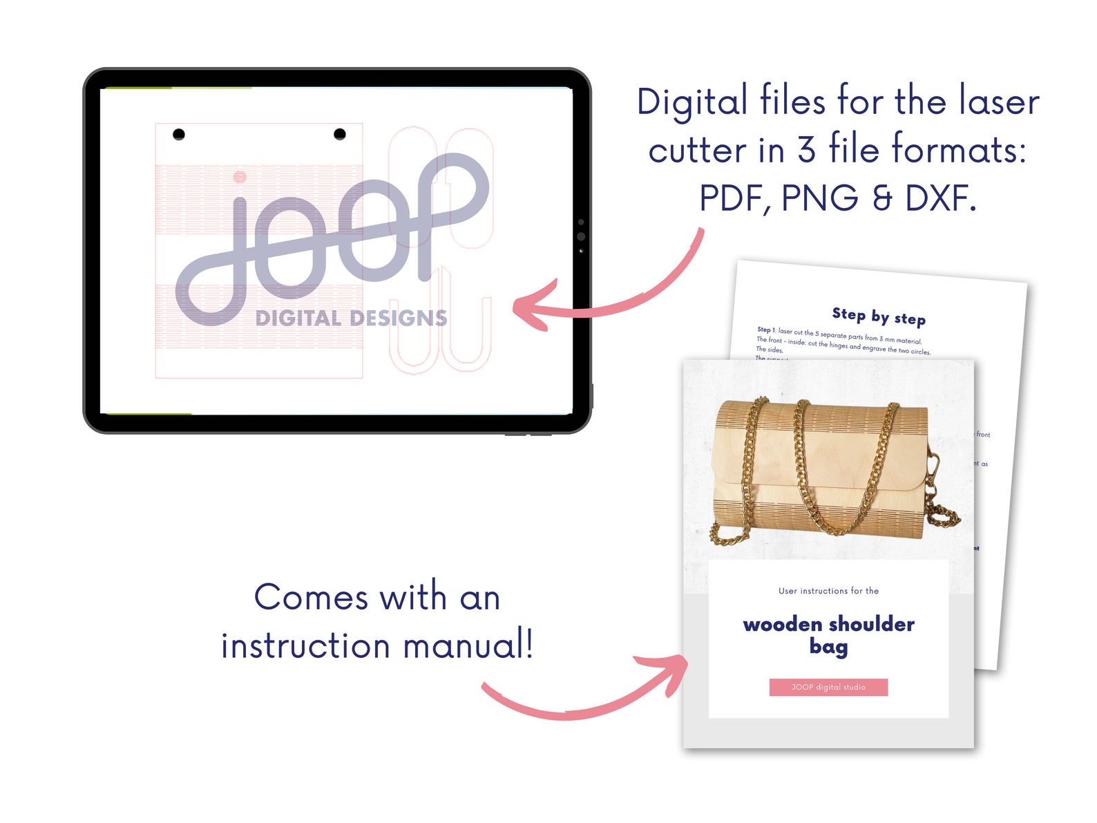 Laser Cut Hand Bag for Straps, Laser Cut Handbag Dxf, Wooden Purse ...