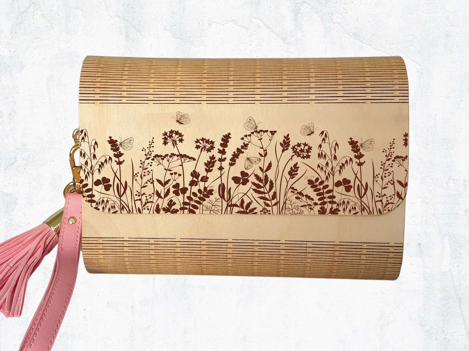 Wooden Purse Laser File Living Hinge Svg Wooden Bag Dxf - Etsy