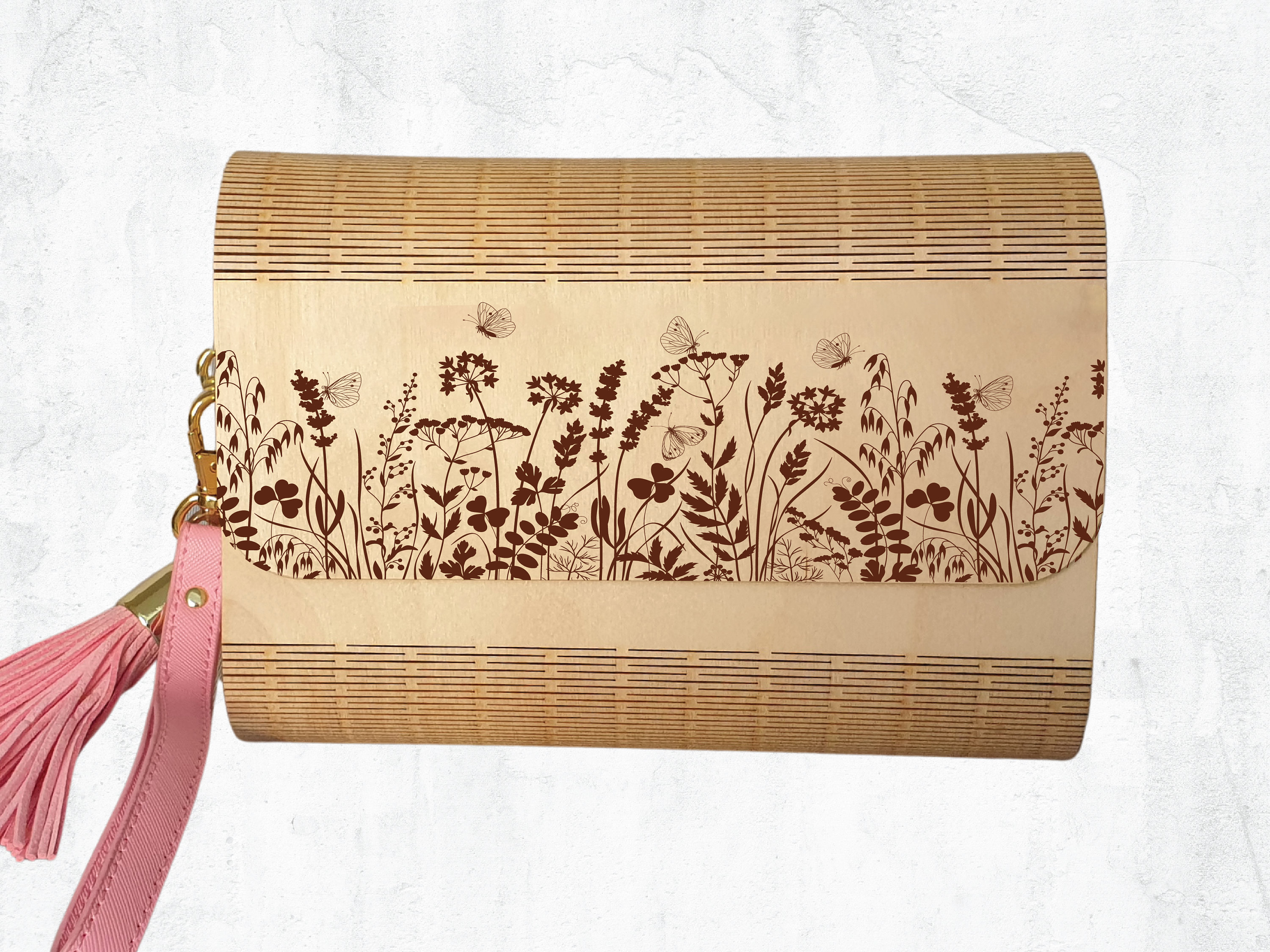 Wooden Purse Laser File Living Hinge Svg Wooden Bag Dxf - Etsy