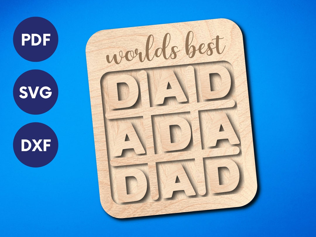 Fathers Day Tic Tac Toe Laser File, Fathers Day Gifts Svg for Laser ...
