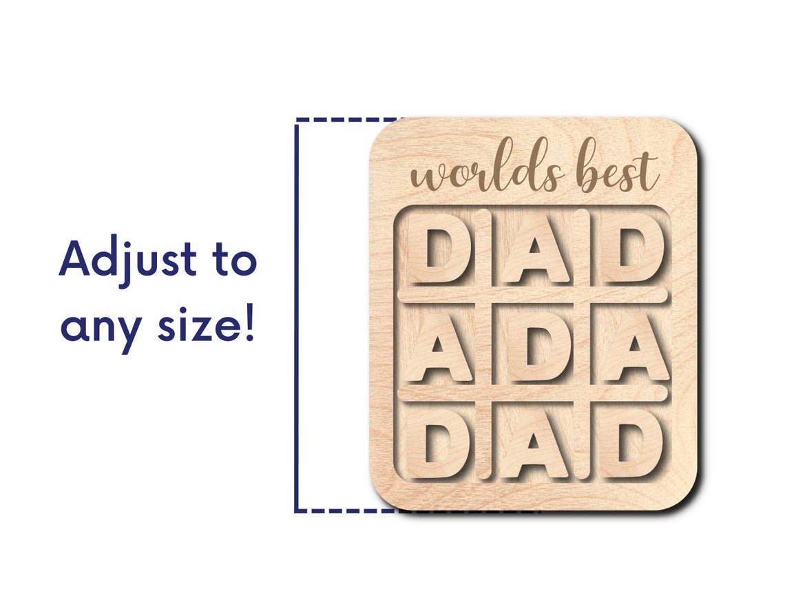 Fathers Day Tic Tac Toe Laser File, Fathers Day Gifts Svg for Laser ...