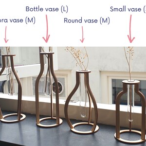 Set of Four Minimalist Test Tube Vase Svg, Laser Cut Files SVG PDF DXF ...