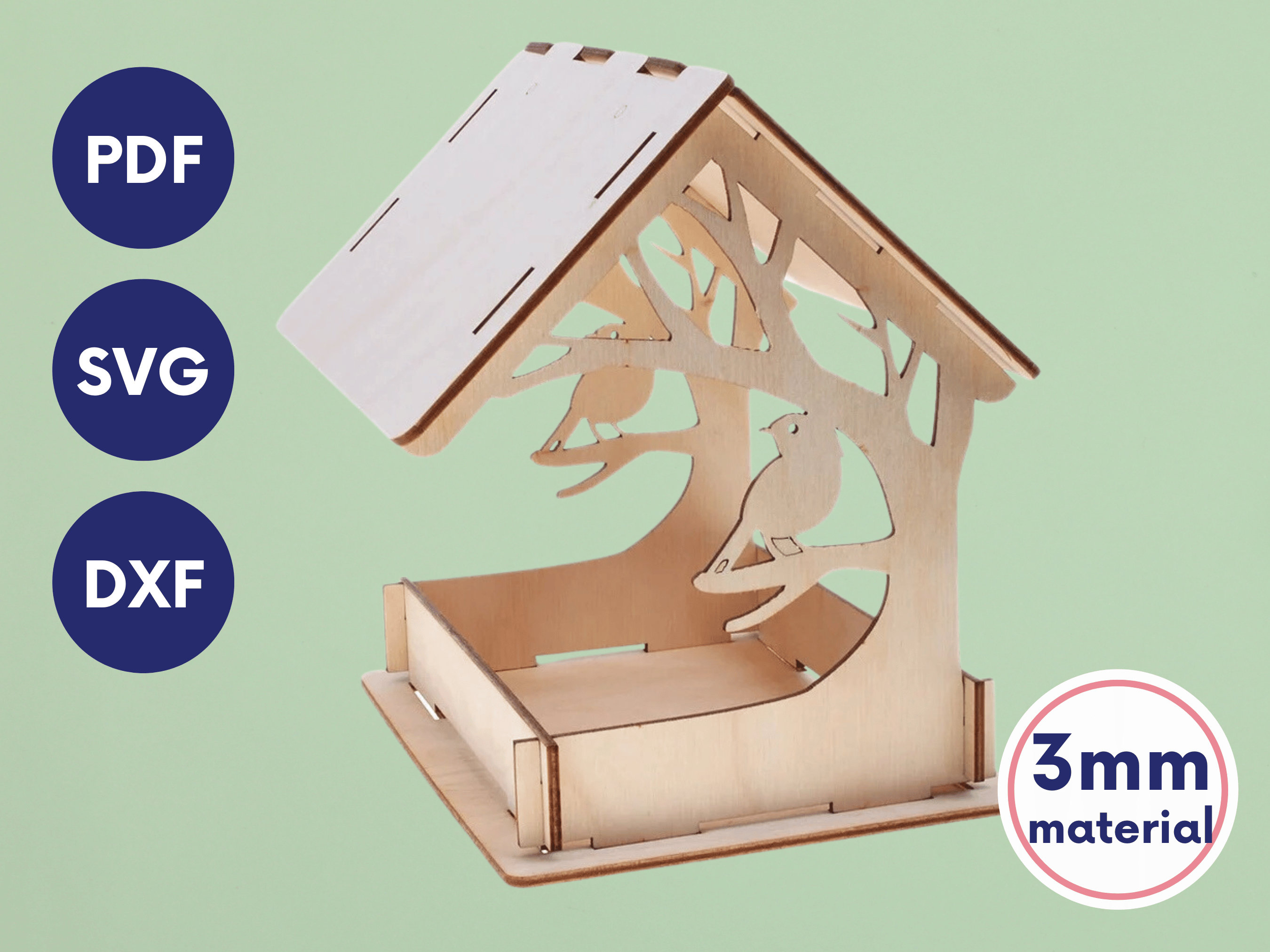 Bird Feeder Svg, Laser Cut Bird Feeder File, Laser Cut Bird House Laser ...