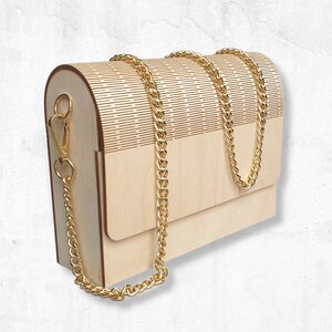 Laser Cut Hand Bag for Straps, Laser Cut Handbag Dxf, Wooden Purse ...