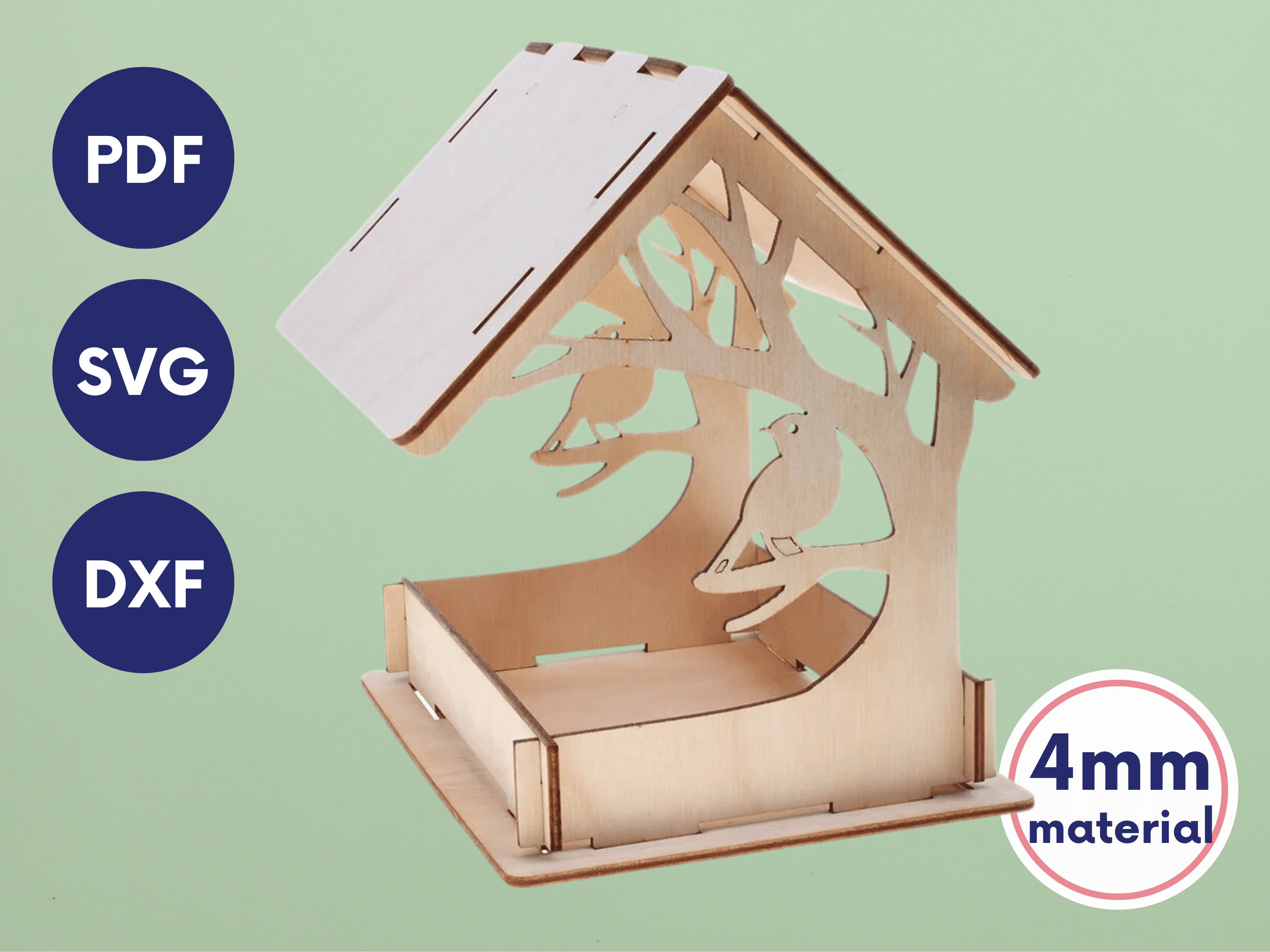 Bird Feeder Svg, Laser Cut Bird Feeder File, Laser Cut Bird House Laser ...