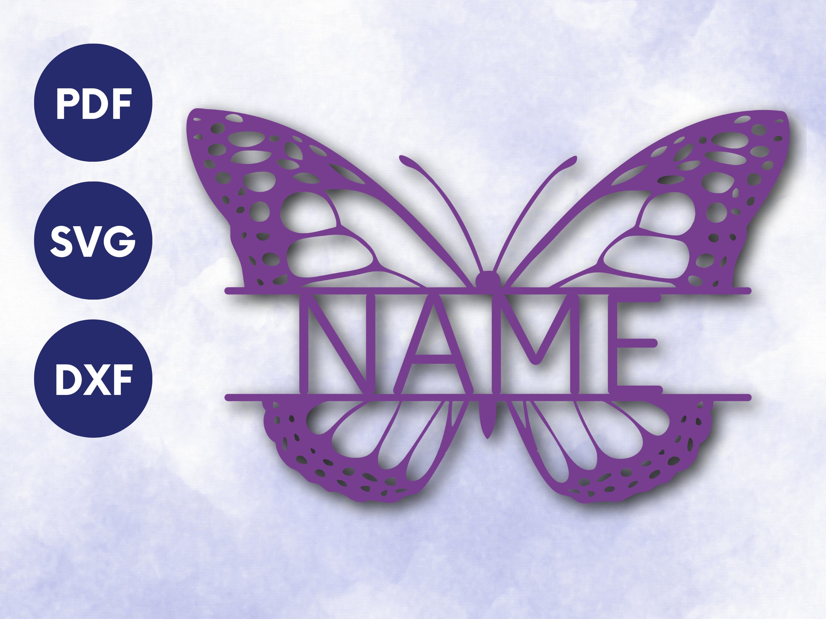 Butterfly Name Sign for Door Kids, Name Sign Laser Cut File, Laser Cut ...