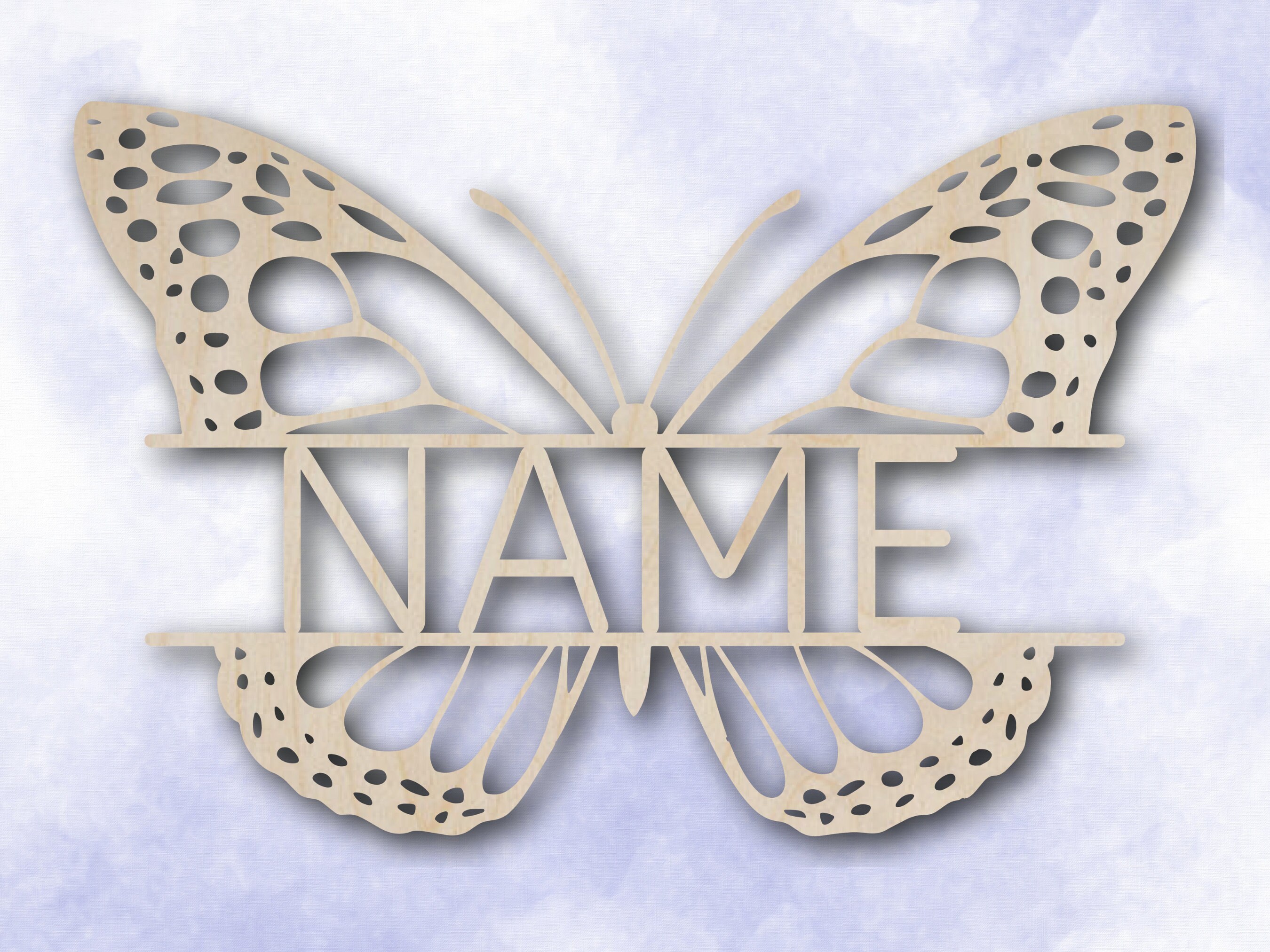Butterfly Name Sign for Door Kids, Name Sign Laser Cut File, Laser Cut ...