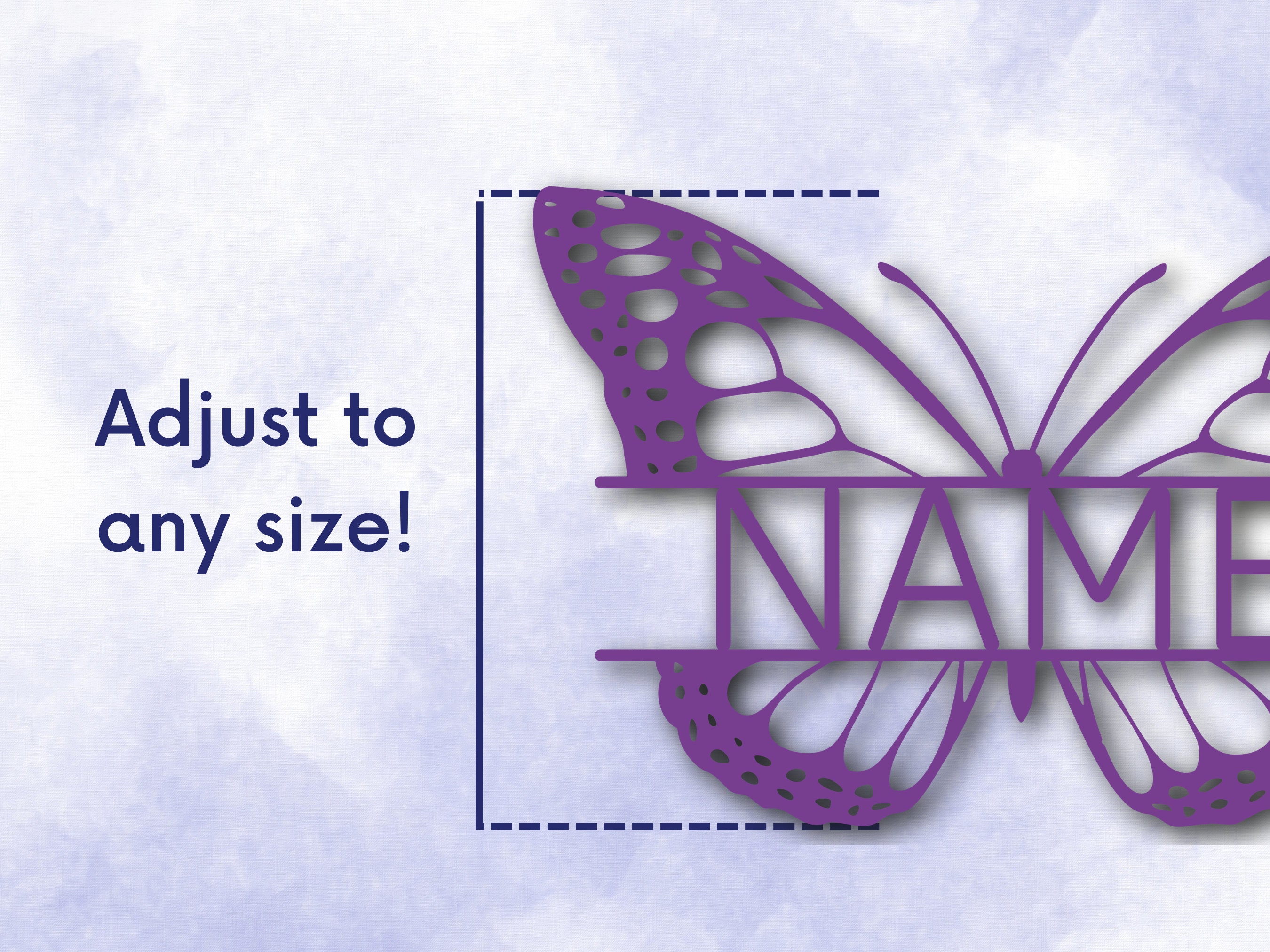 Butterfly Name Sign for Door Kids, Name Sign Laser Cut File, Laser Cut ...