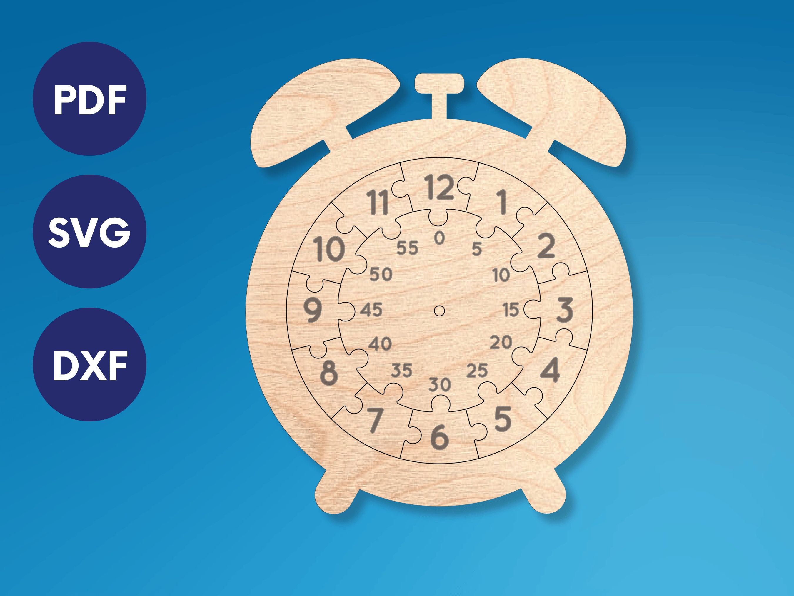 Lasercut Montessori Toys Bundle Wooden Learning Clock for - Etsy