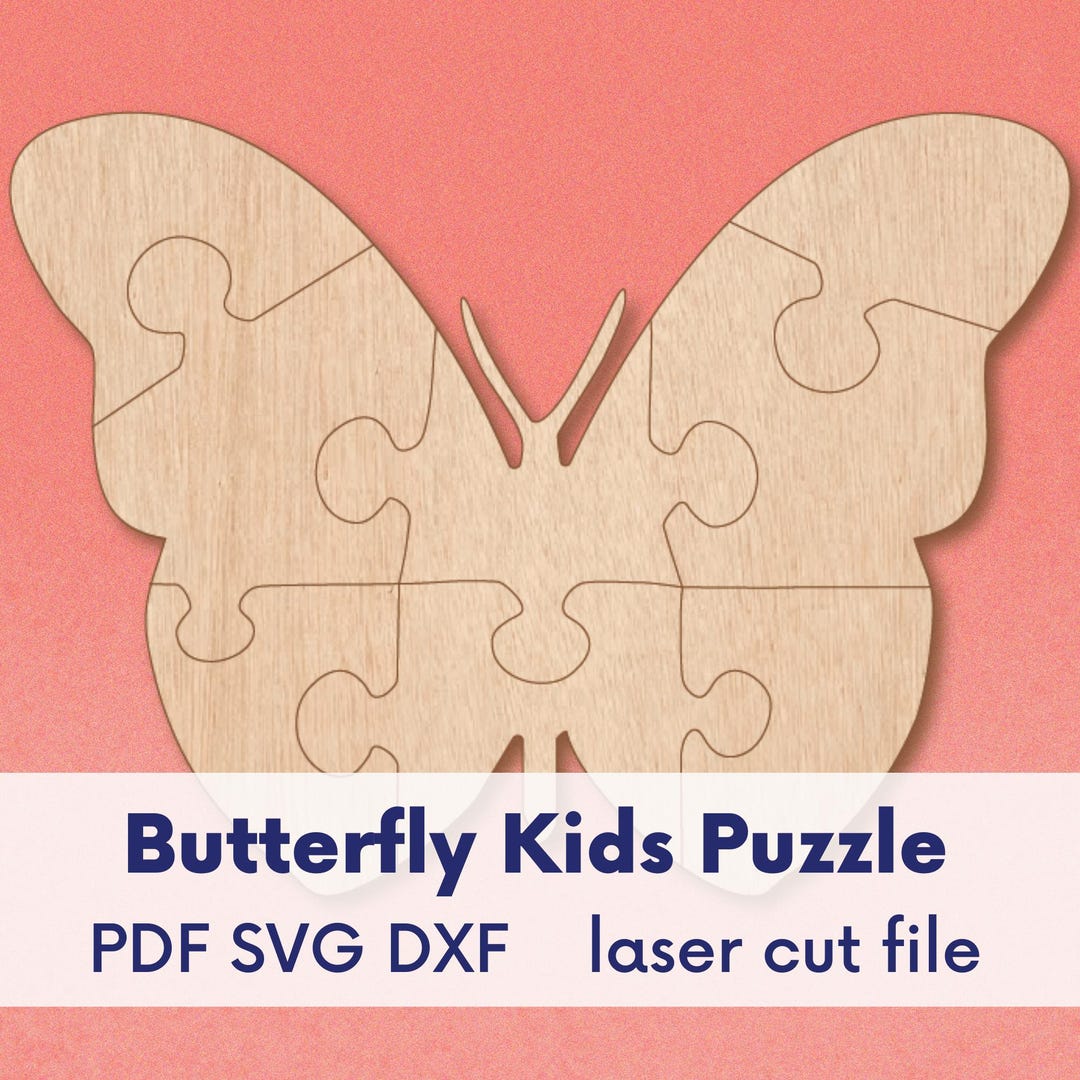 Butterfly Puzzle for Kids Toy Files, Laser File Educational Svg, Laser ...