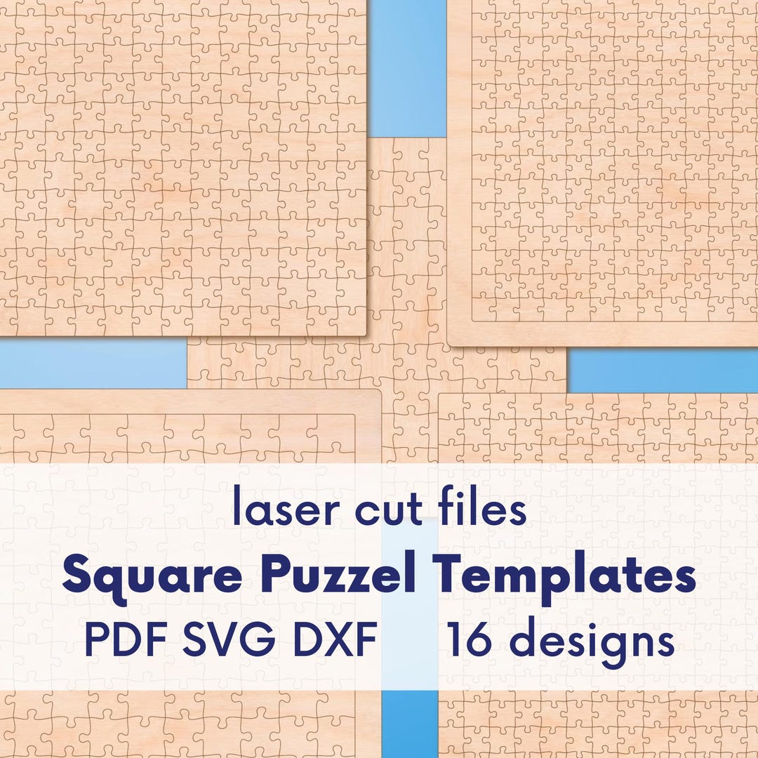 Laser Cut Puzzle Template Bundle, Puzzle SVG Templates, Laser Cut ...
