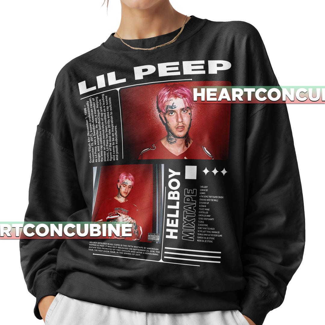 Lil Peep Unisex Crewneck Sweatshirt, Lil Peep Hellboy Rap Sweatshirt ...
