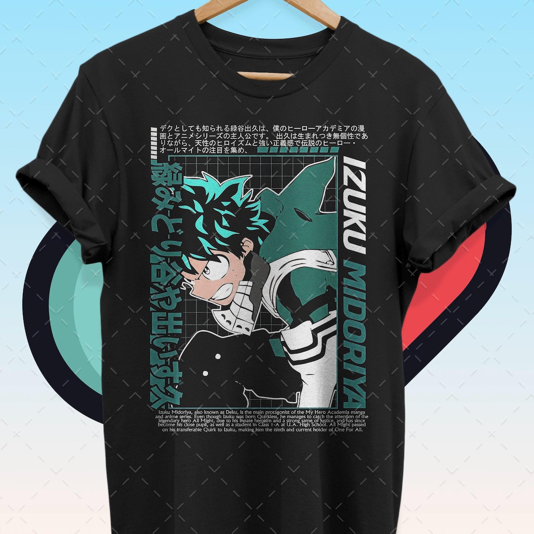 My Hero Academia Izuku Midoriya Shirt, MHA Anime Unisex Shirt, Boku No ...