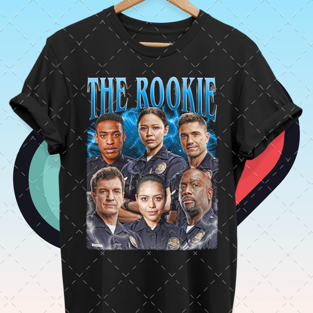 The Rookie T-shirt, TV Show Graphic Tee, Nathan Fillion LAPD Series ...