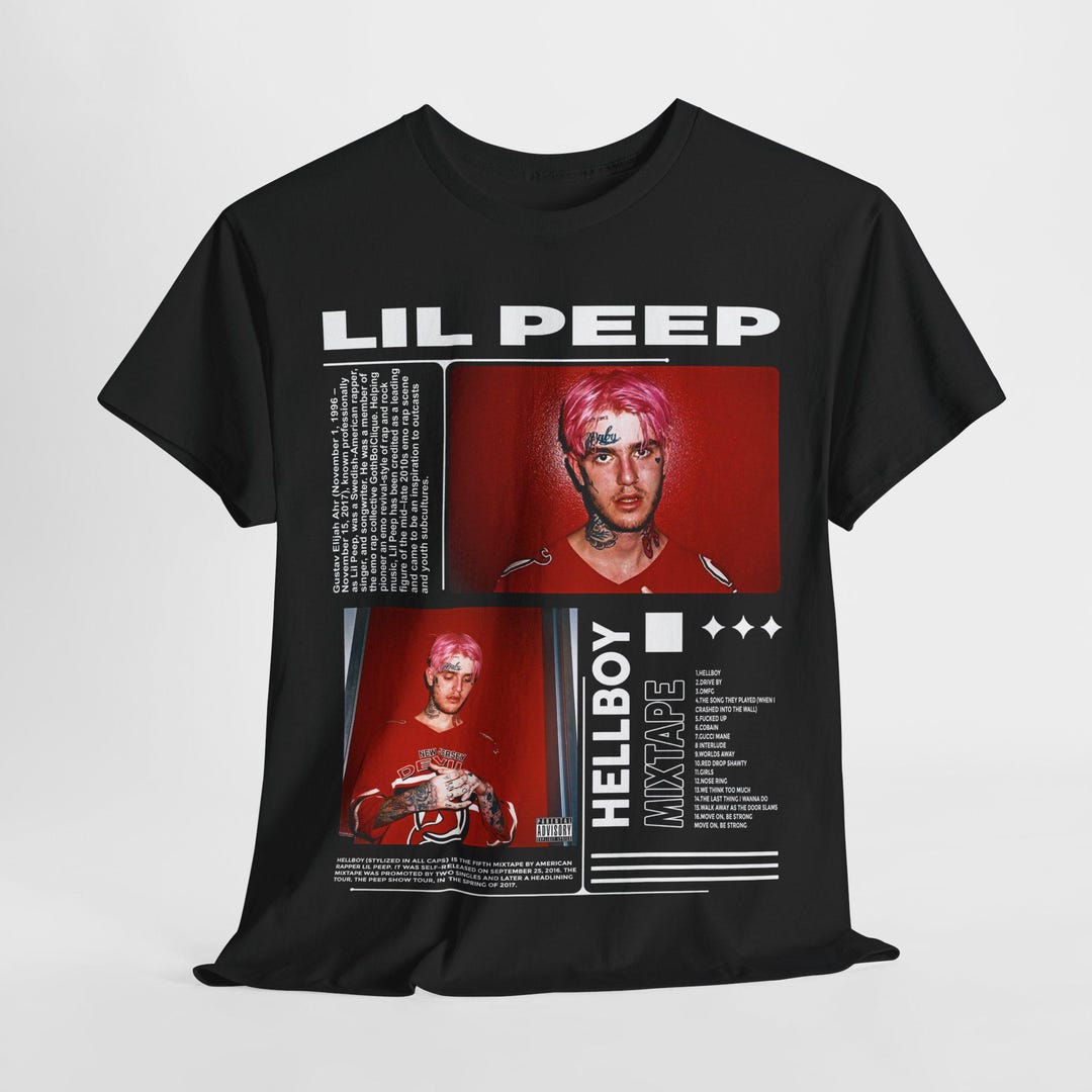 LIL PEEP Rapper Unisex Softstyle T-shirt, Lil Peep Hellboy Rap Tee ...