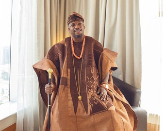 Navy Blue AGBADA, AGBADA for Men, African AGBADA, African Wedding Suit ...