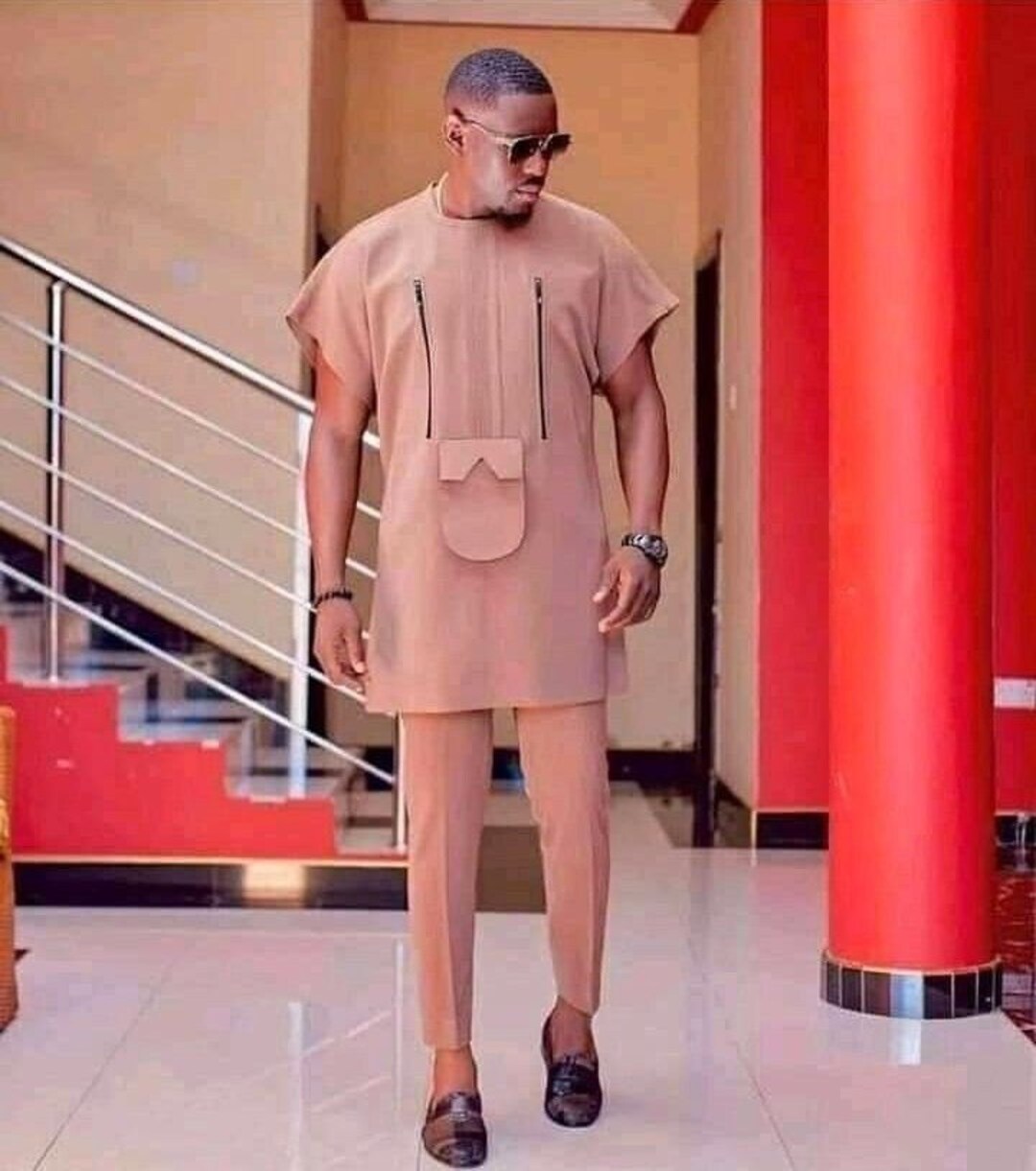 African Men's Clothing, African Men's Suit, Bespoke Wedding Suit, White ...