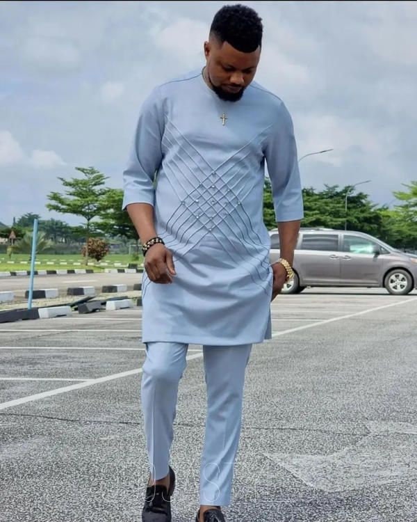 African Men's Clothing, African Men's Suit, Bespoke Wedding Suit, White ...