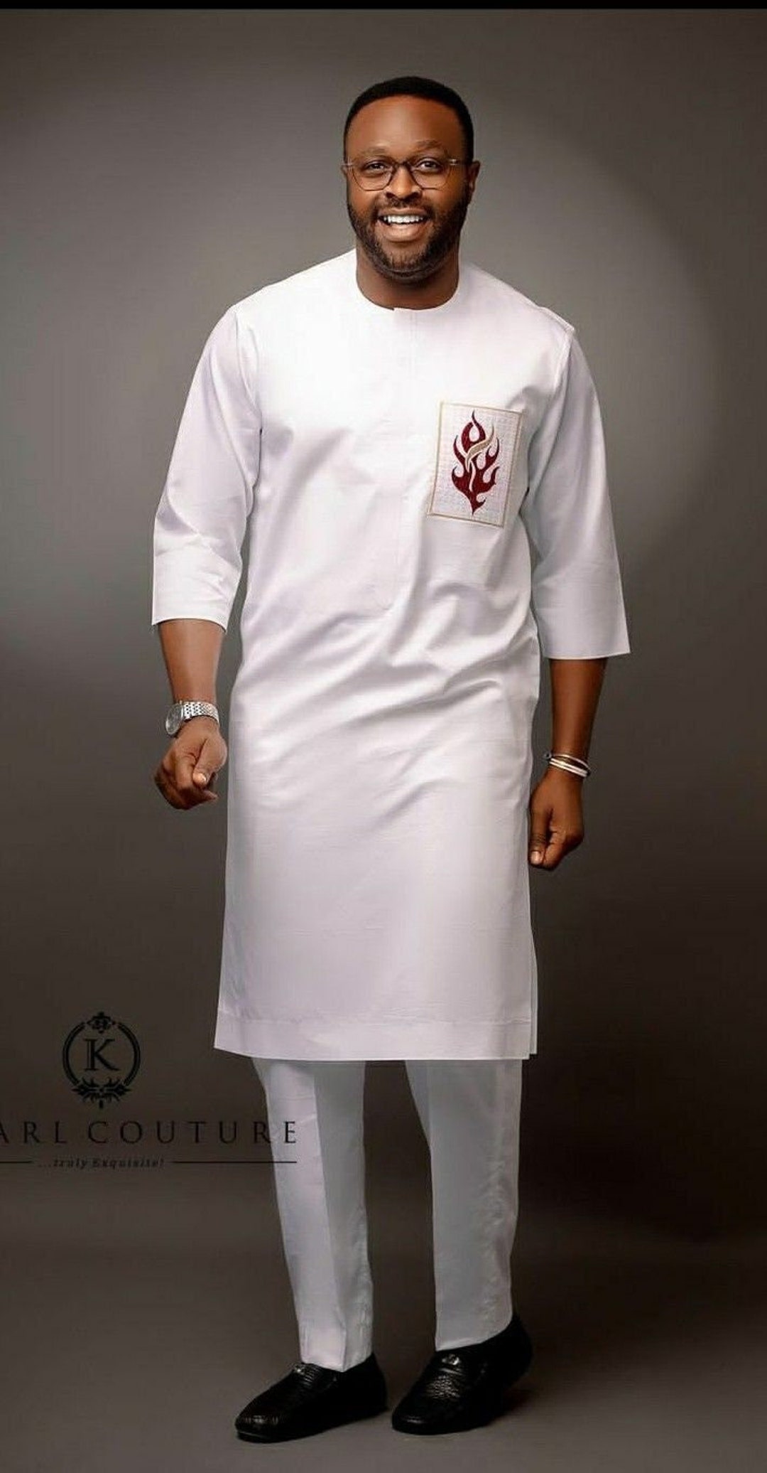 African Men's Clothing, African Men's Suit, Bespoke Wedding Suit, White ...