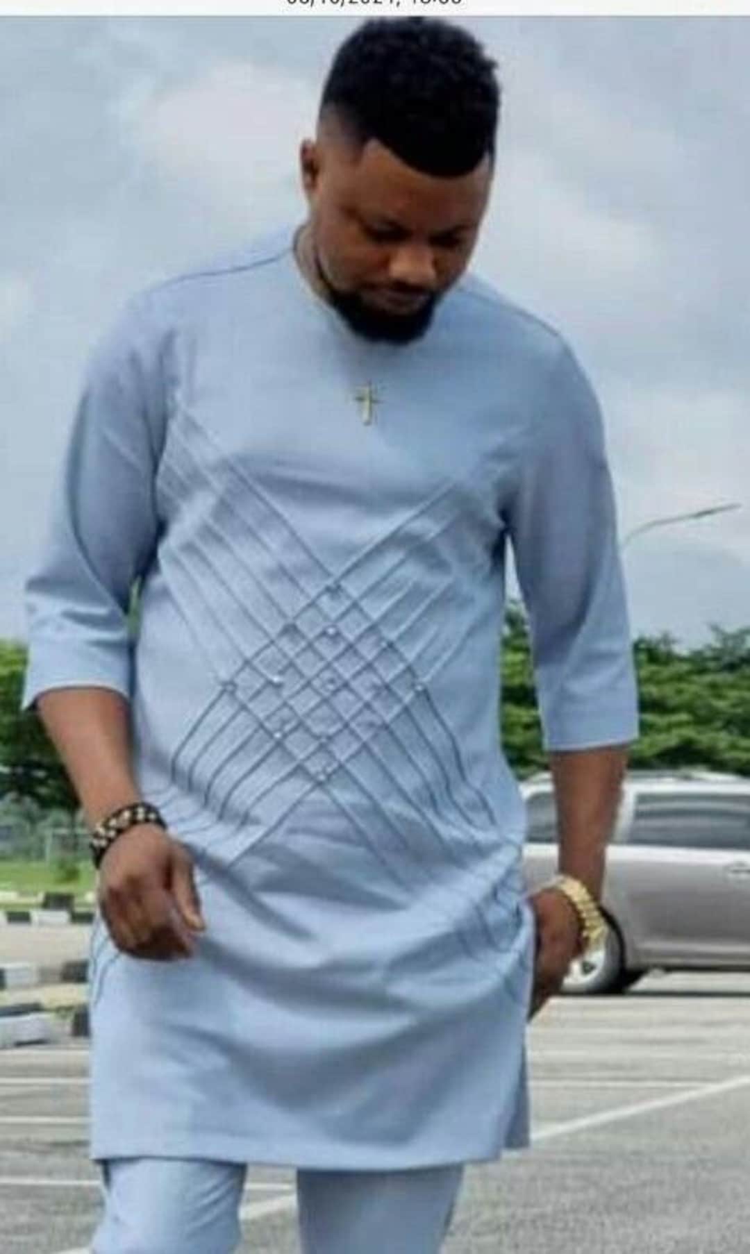 African Men's Clothing, African Men's Suit, Bespoke Wedding Suit, White ...