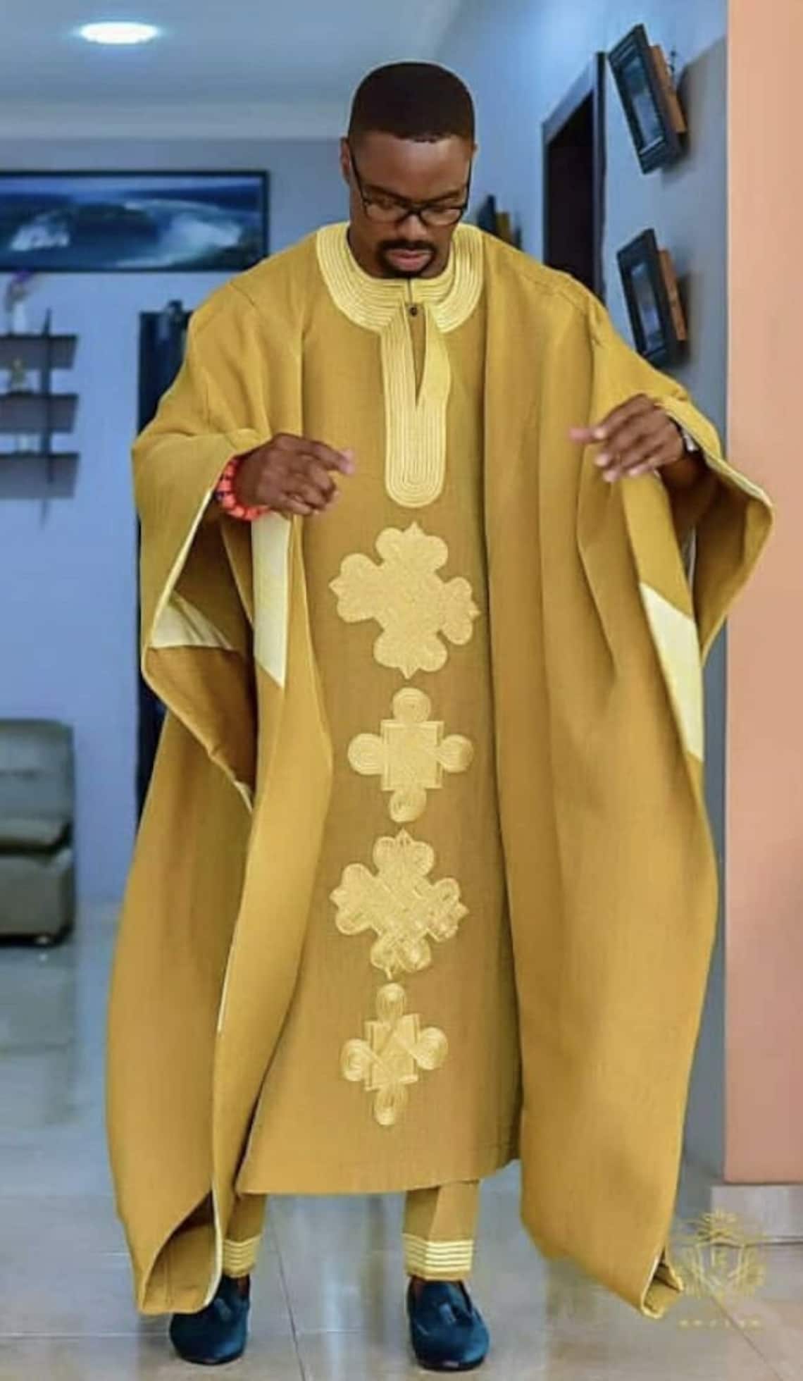 Blue AGBADA, AGBADA for Men, African AGBADA, African Wedding Suit ...