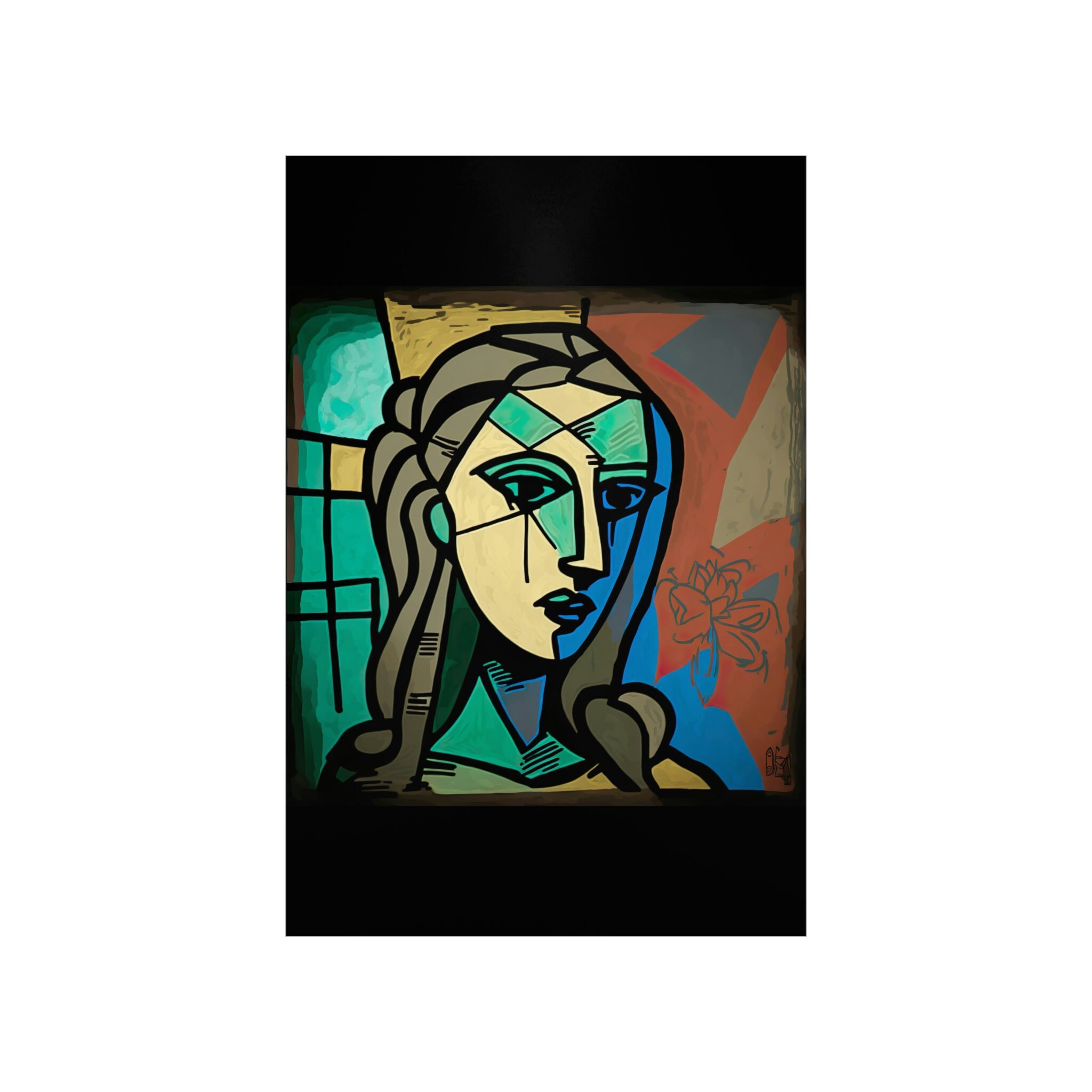 Picasso Inspired Portrait AI Art Premium Matte Vertical Posters Gift ...