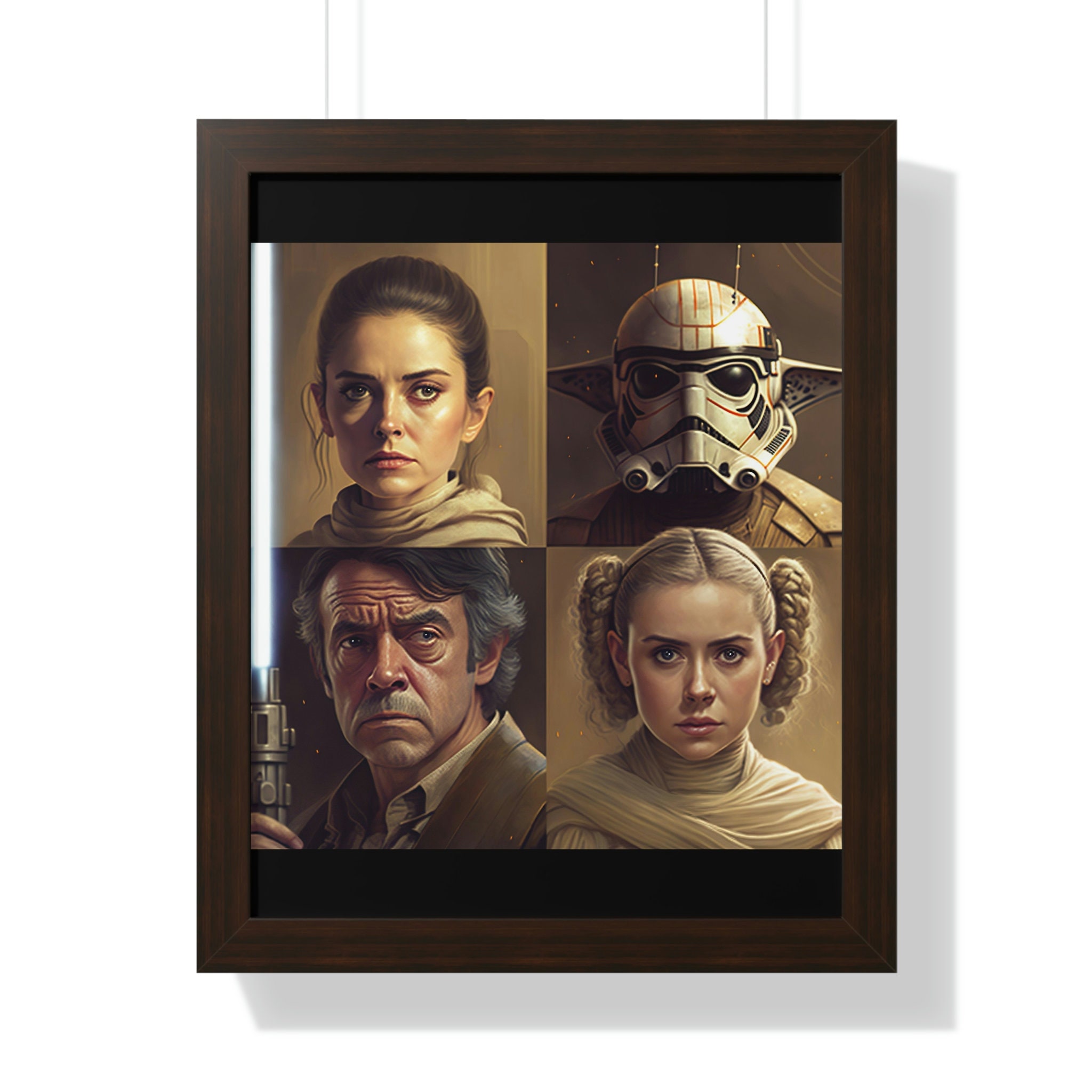 Star Wars Character Concept Art Framed Vertical Poster Wall Art Digital