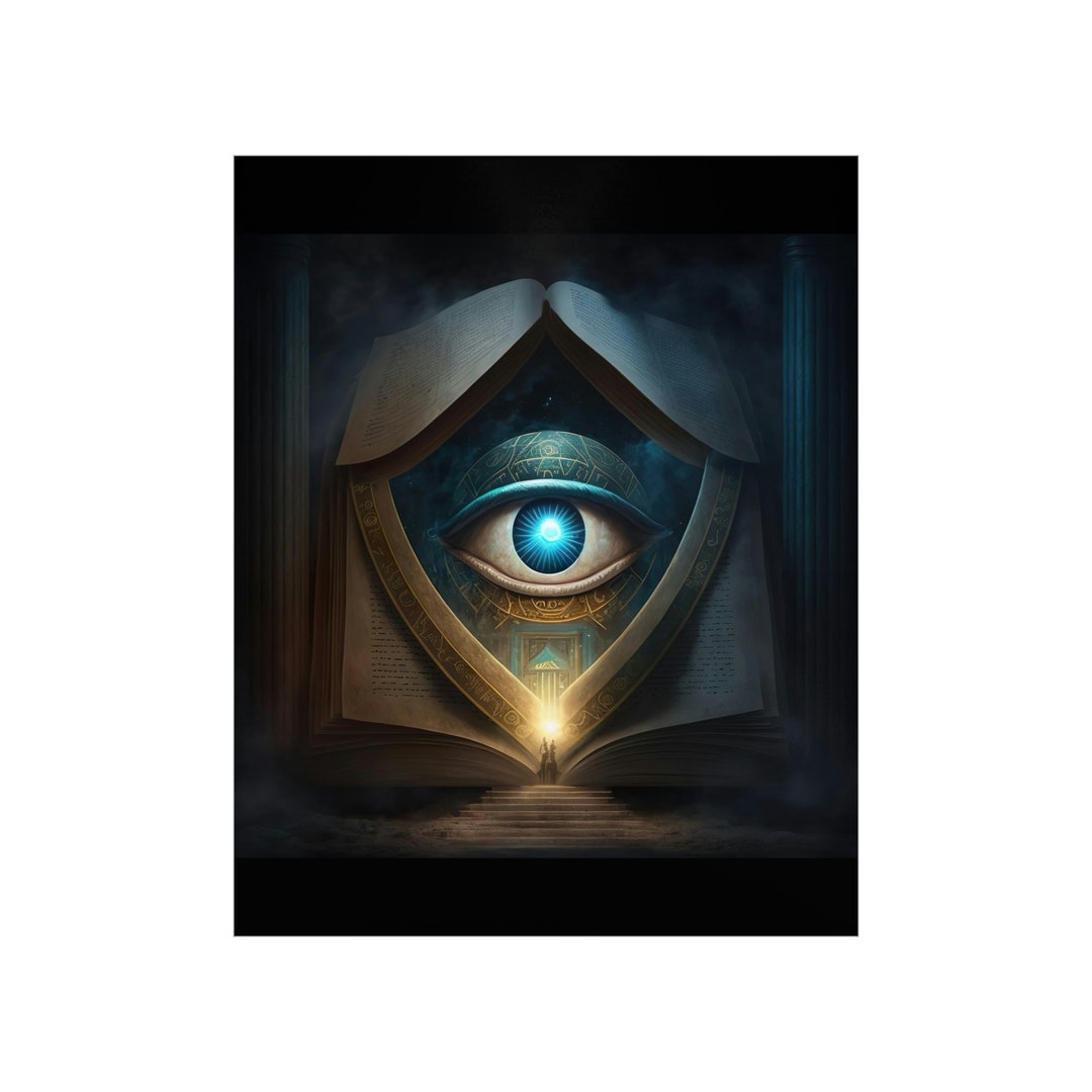 Blue All Seeing Eye Premium Matte Vertical Posters | Wall Art | Hanging ...