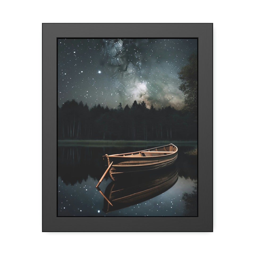 Vintage Star Gazing Landscape Framed Premium Poster | Vintage Wall Art ...