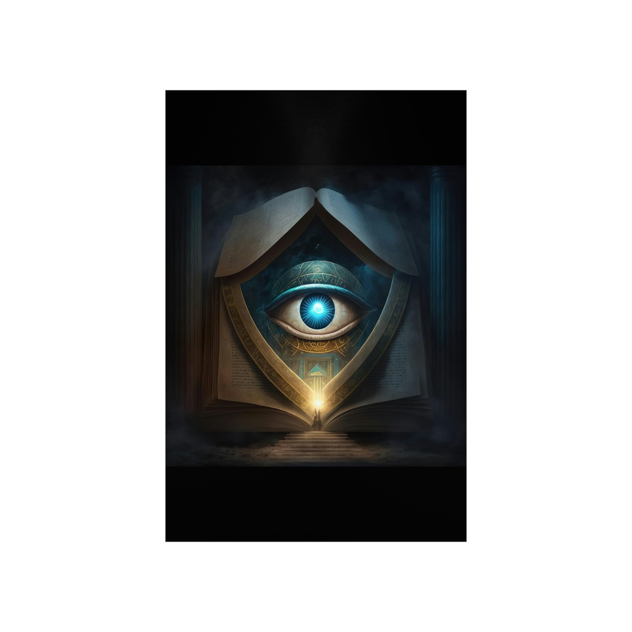 Blue All Seeing Eye Premium Matte Vertical Posters Wall Art - Etsy
