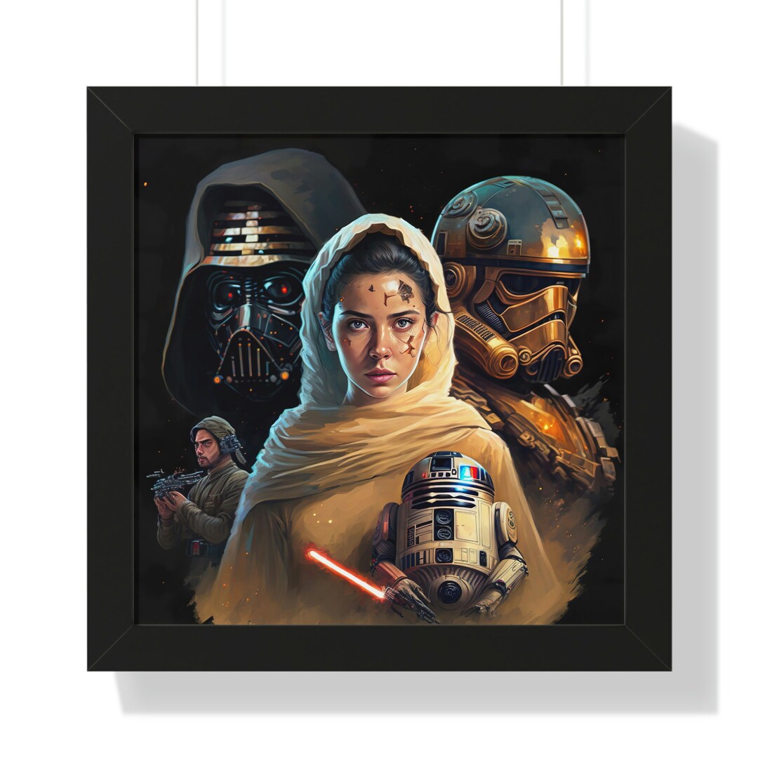 Star Wars Character Concept Art 2 Framed Vertical Poster Wall Art