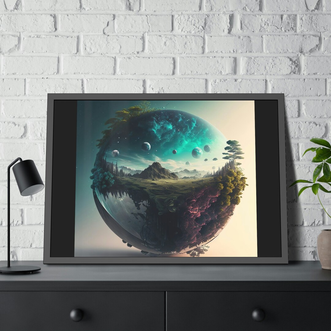 Earth Biome Version Two Framed Paper Posters | Digital Art | Wall Art ...