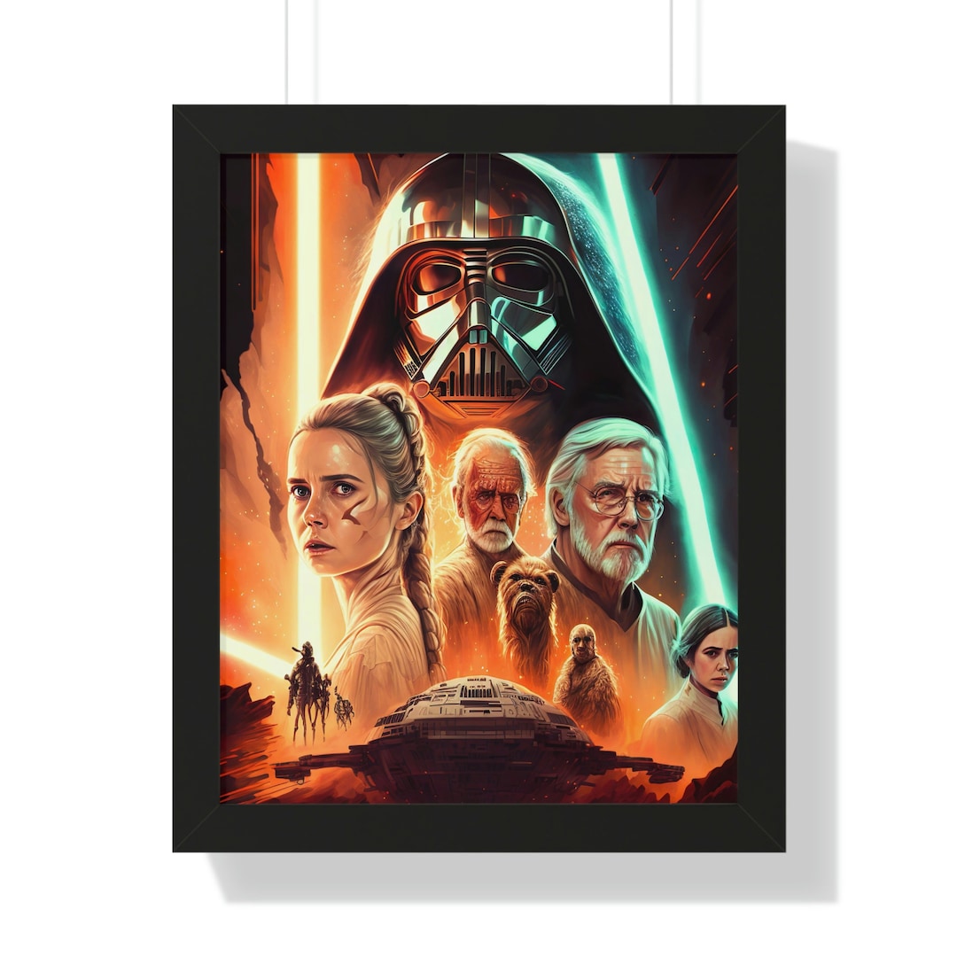 Star Wars Character Concept Art 3 Framed Vertical Poster Wall Art