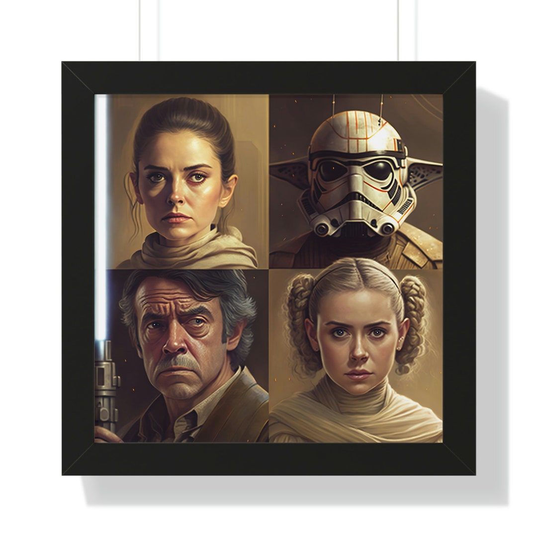 Star Wars Character Concept Art Framed Vertical Poster Wall Art Digital ...