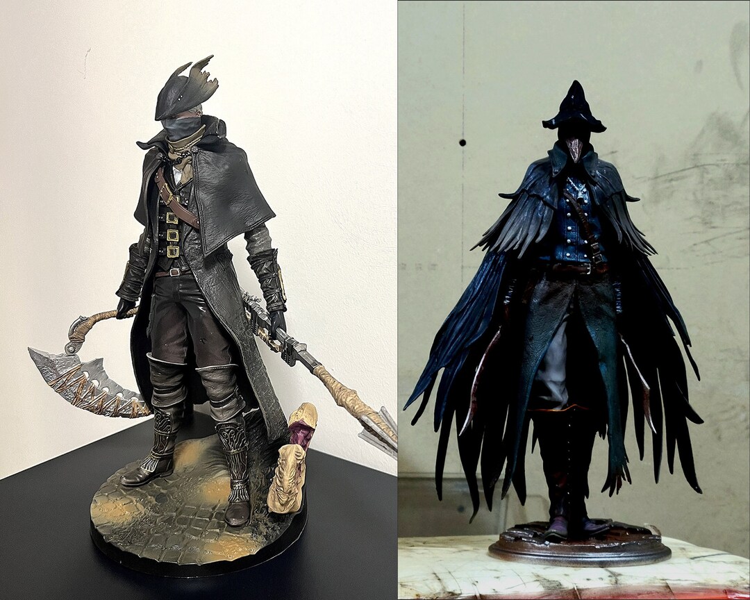30cm Bloodborne Crow Hunter Old Hunter 1/7 Anime Game Figurine - Etsy
