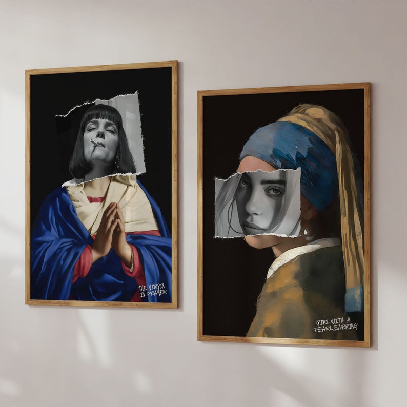 Unique Contemporary Art Mashup, Digital Download, Classic Meets Modern ...